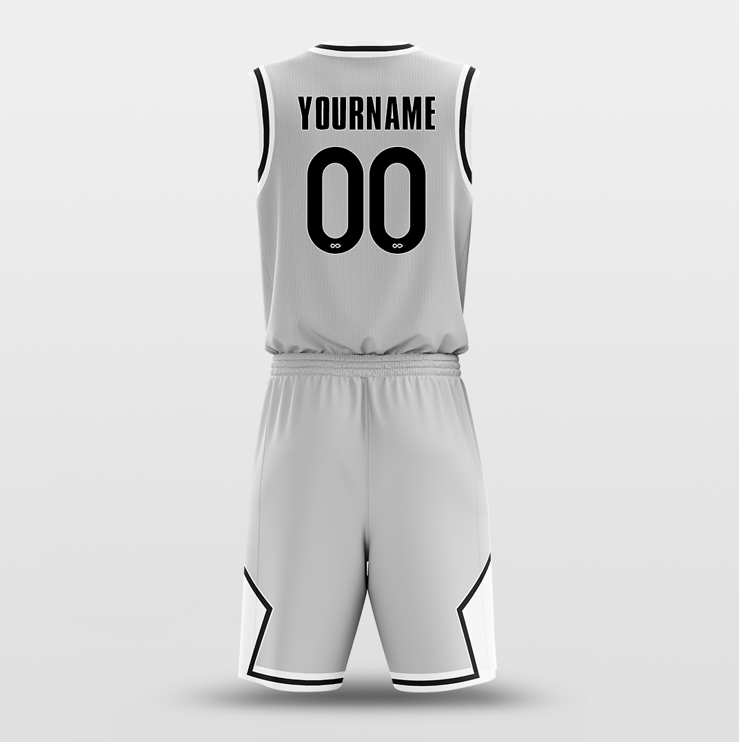 Gray White - Custom Basketball Jersey Design for Team – CIKERS Europe